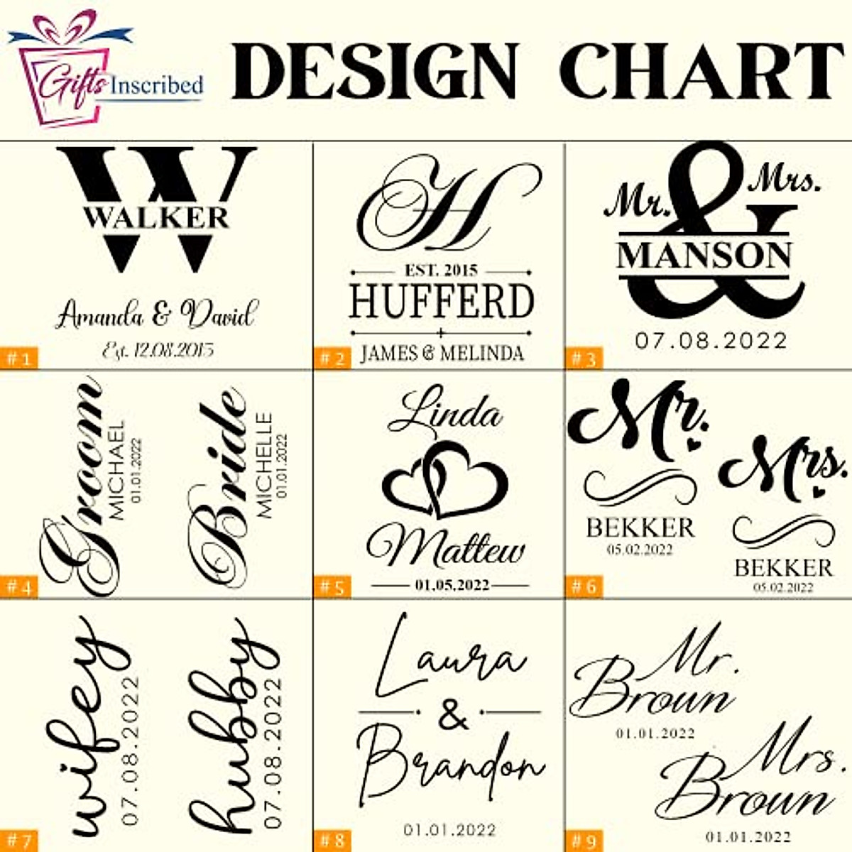 Personalized Champagne Glasses Set of 2 - Engraved Wedding Champagne Flutes - Custom Bride and Groom Gift for marriage, bridal party, engagement