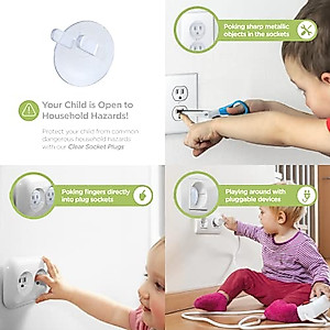 Clear Outlet Covers (36-Pack) Dielectric Plastic Plugs for Electrical Power Outlets by Skyla Homes - Best Baby Proofing Wall Socket Protector Child Proof Outlet Protector - Electrical Insulation