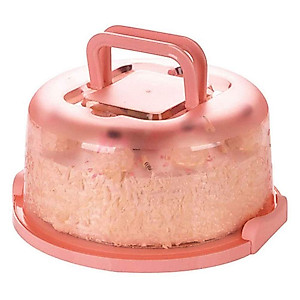 Aqur2020 Cake Carrier, Portable Round Cupcake Serving Tray Stand Box with Two Sided Cake Holder for Muffins Cheesecakes Bundt Cakes Brownie (Green)