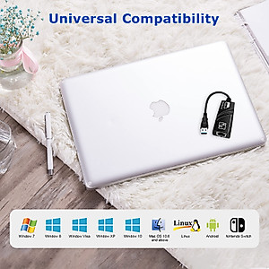 (Upgraded) Zettaguard USB 3.0 and 2.0 to Ethernet 10/100/1000 Fast LAN Wired Network USB Ethernet Adapter for MacBook, Chromebook, Windows 10 and compatible with Nintendo Switch.