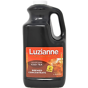 Luzianne Unsweetened Tea Concentrate 64 Ounce Bottle with By The Cup Travel Cup