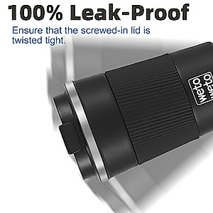 WETOWETO 12oz Coffee Cup, Insulated Travel Coffee Mug, Stainless Steel Coffee Tumbler, Spill Proof Coffee Mug with Lid, Portable Thermal Mug, Reusable Travel Coffee Cup for Hot and Cold(Black)