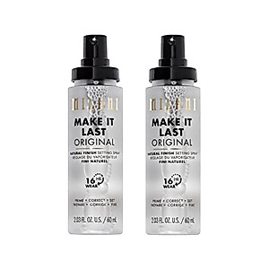 Milani Make It Last Original - Natural Finish Setting SPray - 3-in-1 Setting Spray and Primer- Prime + Correct + Set - Makeup Finishing Spray and Primer - Long Lasting Makeup Primer and Spray - 2 Pack
