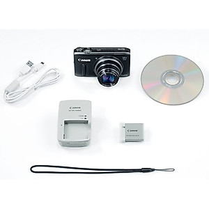 Canon PowerShot SX260 HS 12.1 MP CMOS Digital Camera with 20x Image Stabilized Zoom 25mm Wide-Angle Optical Lens and 1080p HD Video (Black)