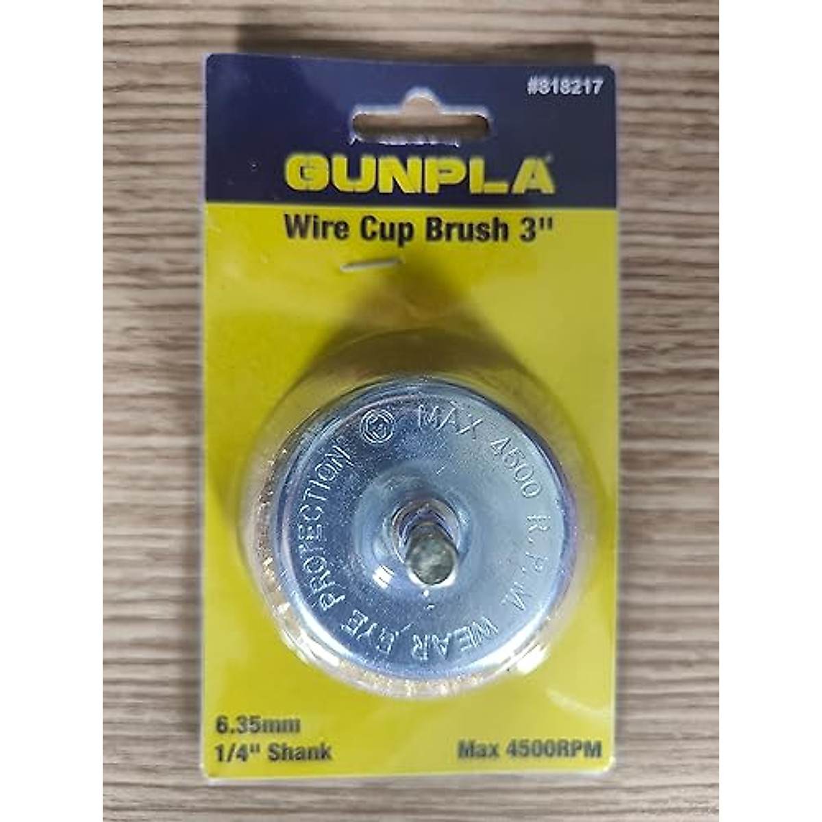 Gunpla 3" Wire Cup Brush with 1/4" Hex Shank Hardened Brass Steel Crimp Wheel Heavy Duty Wires Brushes for Metal, Removal of Rust Corrosion Paint