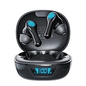 Wireless Earbuds Bluetooth 5.3 Earbuds 50Hrs Playtime, HiFi Stereo in-Ear Earphones with Touch Control and LED Digital Display & CVC 8.0 Noise Cancelling, IPX6 Waterproof Ear Buds for iPhone Android