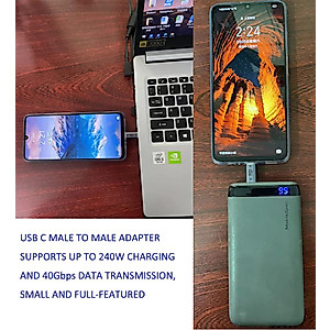 240W USB C Adapter,USB C Female to USB C Female Coupler,USB C Male to USB C Male,USB C Male to USB C Female Extender,USB4 Type C 40Gbps 8K Video for MacBook,Thunderbolt 4/3 Type C Devices(3Pack)