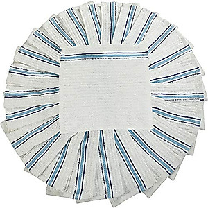 Bliss Casa White Washcloths Set (12 x 12 Inch, 48 Pack) – 100% Cotton Washcloths for Face, Highly Absorbent Soft Face Towels, and Quick Drying Fingertip Towels for Daily Use (Blue)