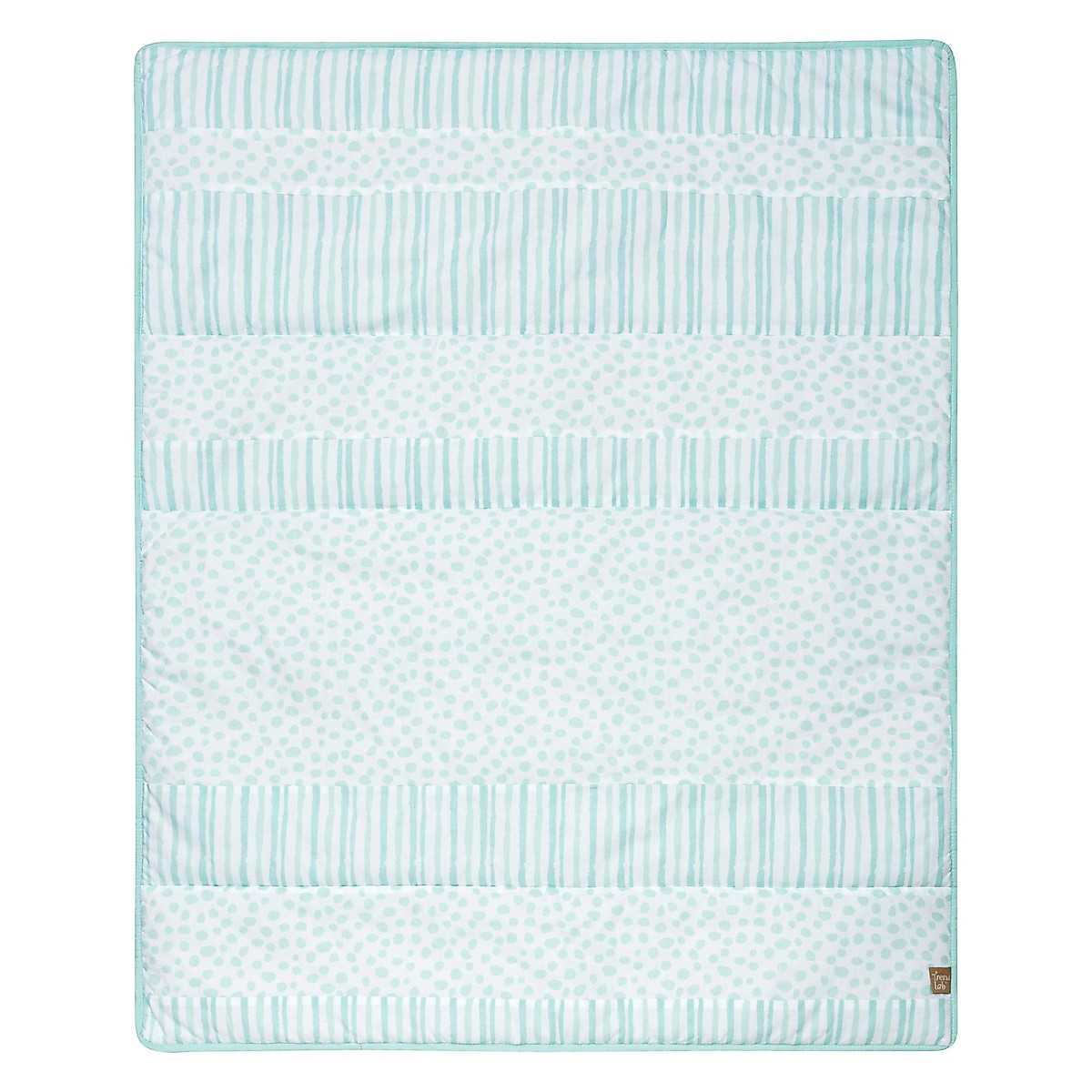 Trend Lab Taylor 3 Piece Crib Bedding Set, Can Be Used As A Blanket Or A Playmat for Tummy Time, Includes Quilt, Fitted Crib Sheet and Skirt