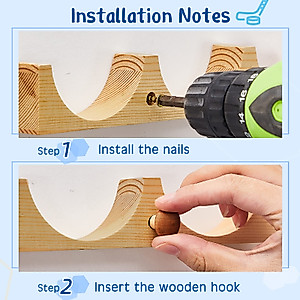 Taiyin 4 Pcs Hockey Puck Display Case Holder Wall Rack Holder Wall Mount Wood Hockey Puck Holder with Smooth Grooves for Room Living Room Decoration, 21.75 x 1.5 x 1 Inches