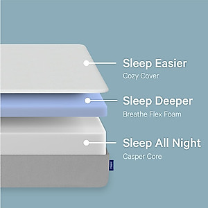 Casper Sleep Element, California King Size, Medium Firm Mattress - Memory Foam + Support - 100-Night Trial - 10 Year Warranty - CertiPUR-US® Mattress, Grey