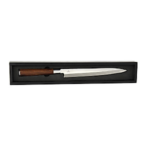Ginsu Yanagiba 9.5" Sashimi Knife, Brown - Premium Stainless-Steel Blade, Designed for Right Hand Usage
