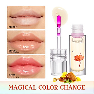 Corleone Hydrating Lip Glow Oil Set, Lip Oil Gloss Moisturizing Nourishing Shiny No-Sticky Transparent Plumping Lip Balm Oil Repairing Lightening Lip Line