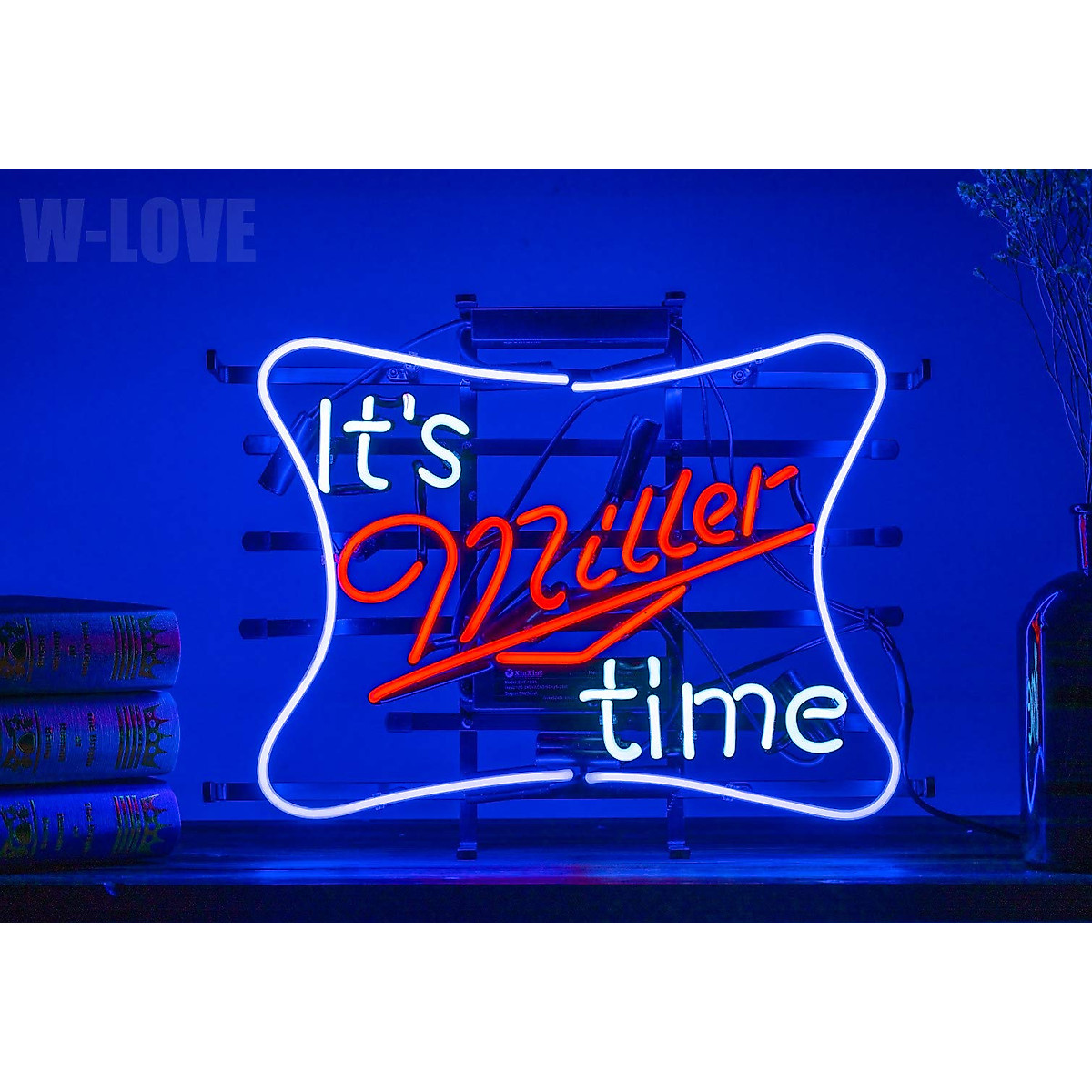 Mirsne Neon Signs, Glass Tube Neon Lights, 17 inch Neon Light Sign, The Best Bar Beer Wall Signs Lights for Bedroom Room Hotel Gameroom Party Decor Gifts.)