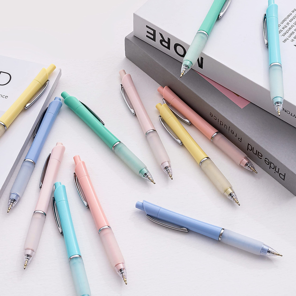 Aisibeiger Ball Point Pen Black Ink Ballpoint Pens with Super Soft Grip Medium Point 1.0mm Office Pens (6 pack)