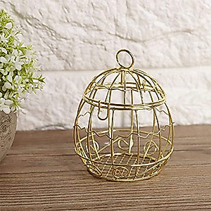 AUNMAS Bird Cage Candy Box, Decorative Gifts Sugar Container Small Chocolate Boxes Wedding Favor Banquet Party Home Decoration Christmas Present Accessories, Gold