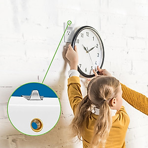 TOPGREENER Recessed Single Receptacle Outlet with Clock Hanger Hook, Tamper-Resistant, Size 1-Gang 4.48" x 2.76", 15A 125V, TG115R31, White