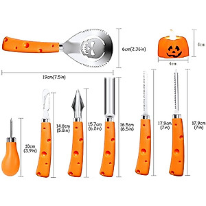 Oizzduru Pumpkin Carving Kit Halloween, 9 PCS Professional Heavy Duty Carving Set, Stainless Steel Pumpkin Carving Tools with Carrying Case LED Candles for Halloween Decoration Jack-O-Lanterns