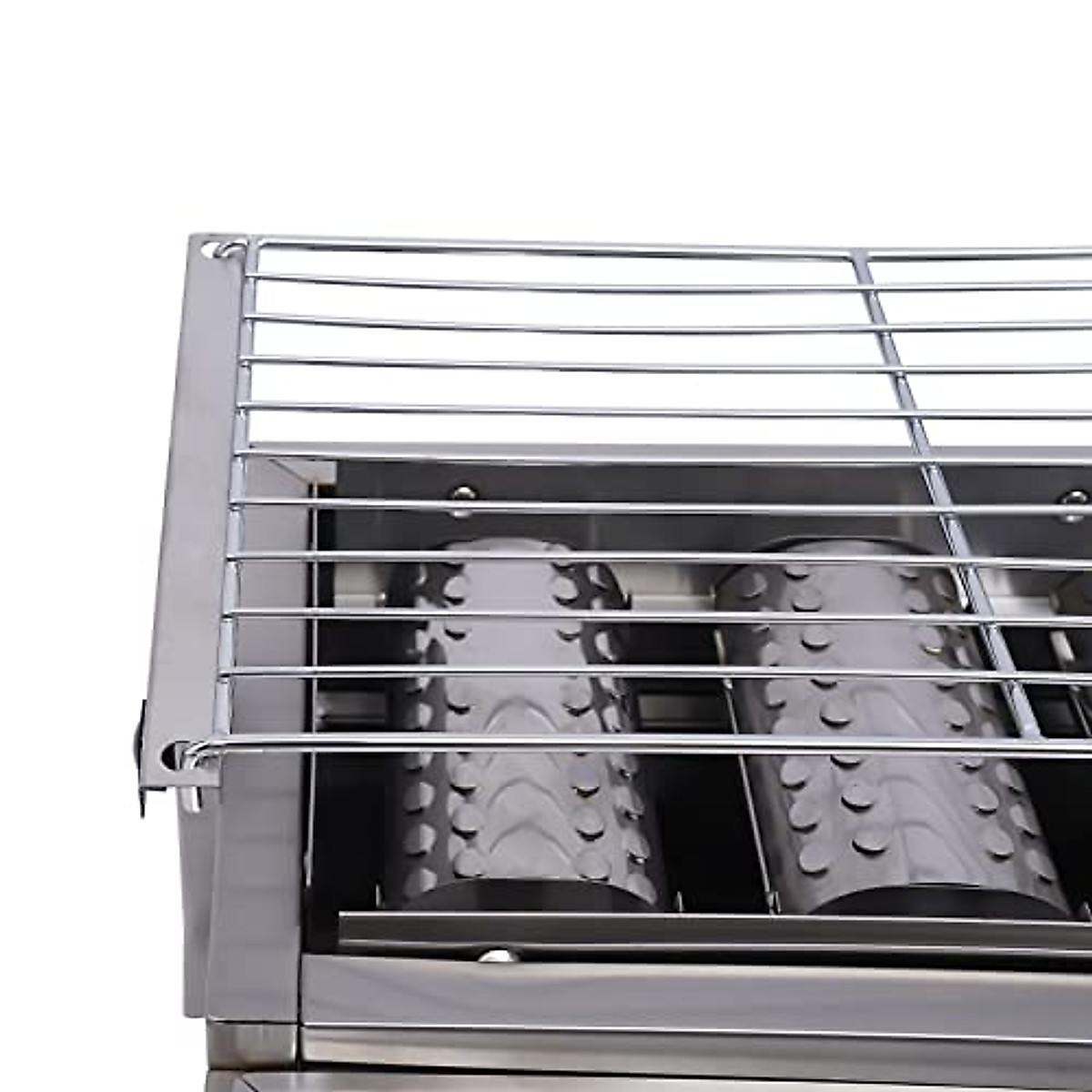 8 Burner Portable Outdoor BBQ Grill Large Stainless Steel Patio Garden Barbecue Grill Outdoor Party Grill Commercial Adjustable Height