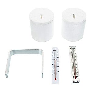 Eisco Labs Heat Transfer Kit Class Pack (15 Kits); Each Kit Contains Heat Transfer Kit with 2 Calorimeters with Lids, 1 Aluminum Heat Transfer Bar, and 1 Low Range Therm, 1 High Range Thermometer
