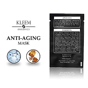 Kleem Organics Facial Face Masks: Anti Aging Face Mask | Moisturizing & Detox Face Mask | Nourishing & Soothing Face Mask. 3 Pack