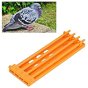 Pigeons Bands Rack Frame, Pigeons Leg Rings Holder 3Pcs Save Space 4 Column for Pigeons Farm Yellow