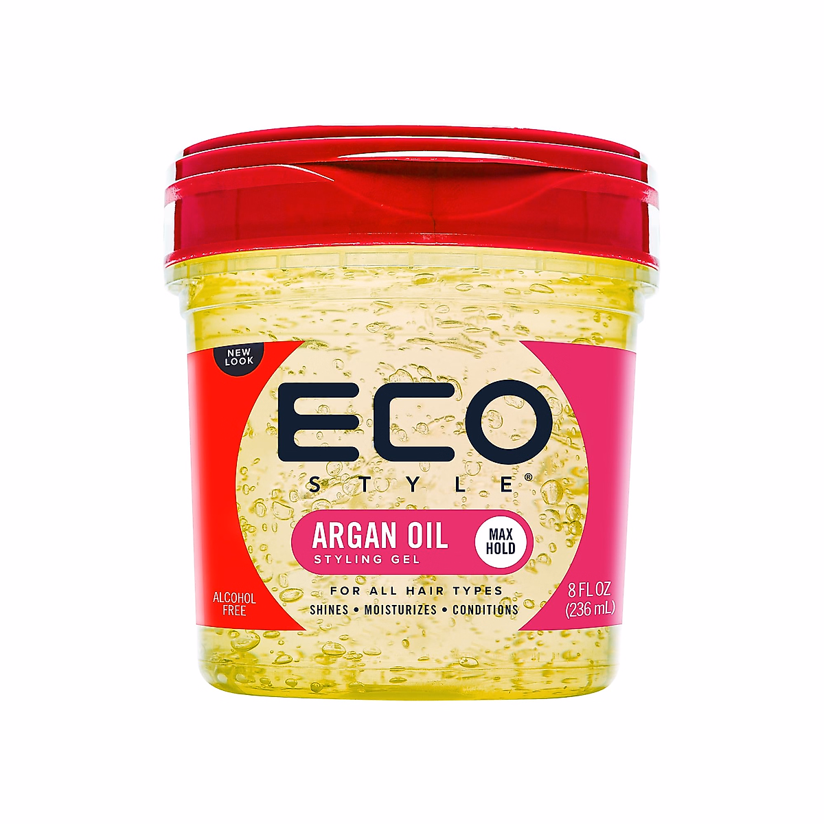 Eco Style Moroccan Argan Oil Styling Gel - Promotes Healthy Hair - Nourishes And Repairs - Delivers Long Lasting Shine - Provides Maximum Hold and Helps Tame Frizz - Ideal For All Hair - 8 oz