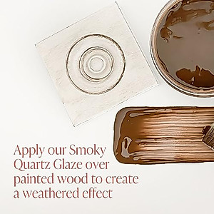 Furniture Glaze - Antique Patina Special Effects Glaze for Chalk Style Furniture Paint, Eco-Friendly Wood Stain, 6 Color Choices - Smoky Quartz [Chocolate Brown] - (4 oz)