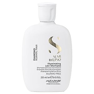 Alfaparf Milano Semi di Lino Diamond Shine Illuminating Low Shampoo - Sulfate Free - For All Hair Types- Paraben and Paraffin Free - Safe on Colored Hair - Professional Salon Quality (8.45 Fl Oz)