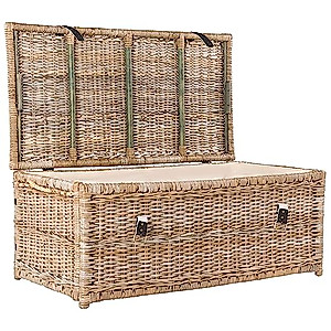 happimess Caden Storage Trunk, 46", Natural