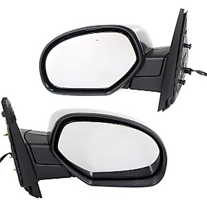 Kool Vue Left & Right Power Heated Mirrors Compatible With Chevrolet Silverado 1500 2007-2013 Manual Fold w/o Signal Light, Blind Spot, Memory, Puddle Lamp & Auto-Dimming Chrome New Body, Off Road Pkg