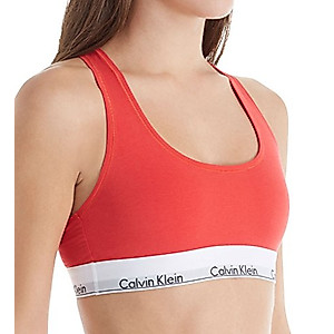 Calvin Klein Women's Modern Cotton Unlined Wireless Bralette, Grey Heather, Small