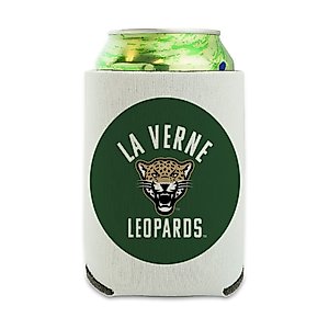 University of La Verne Leopards Logo Can Cooler - Drink Sleeve Hugger Collapsible Insulator - Beverage Insulated Holder