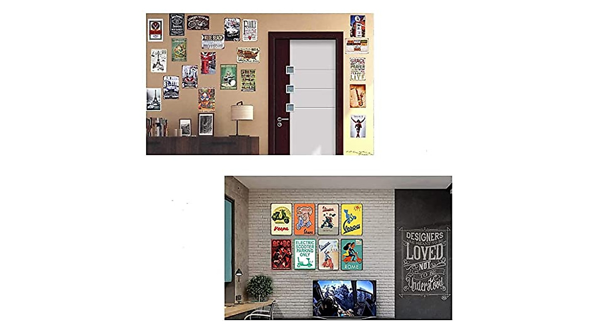 Vintage Crown Royal Metal Signs - Retro Home Decor 2Pack
