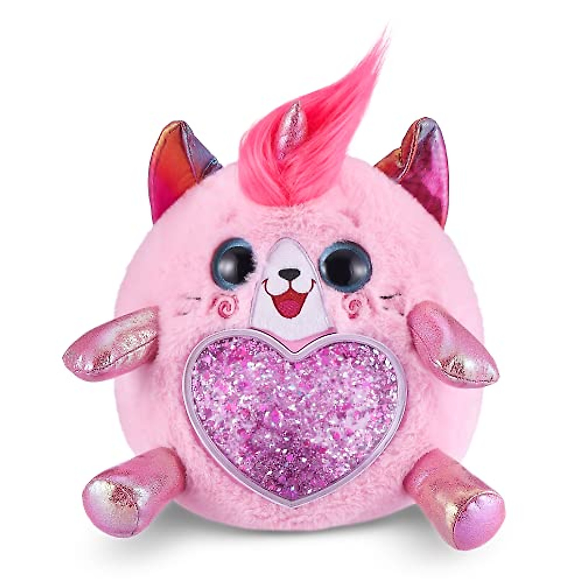 Rainbocorns Fairycorn Kitty Surprise by ZURU - 11" Plush Stuffed Animal, Fairy Wings, Unicorn Slime, Sequin Heart, Ages 3+ for Girls