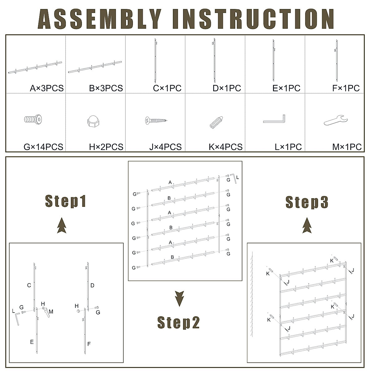 Coffee Mug Rack Wall Mounted Coffee Cup Holder 6 Tier Metal Mug Shelf Black Cup Rack Large Coffee Mug Wall Rack with 25 Hooks for Coffee Mugs Tea Cups Jar Storage Display Organizer, Set of 2