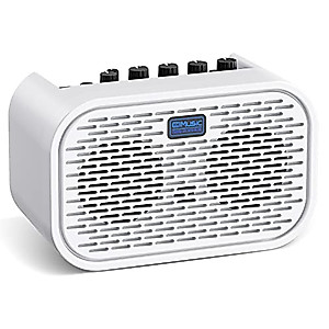LEKATO Mini Guitar Amp, 10W Rechargeable Electric Guitar Amp, Clean, Distortion, Delay, Three-Band EQ, Gain Regulation, Bluetooth Portable Guitar Amp for Daily Practice