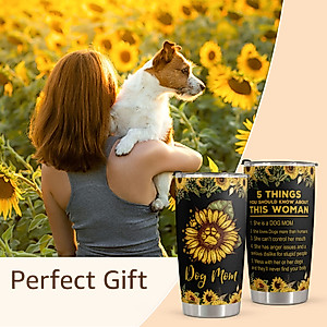 Macorner Gifts For Mom - Dog Mom Gifts For Women & Mothers Day Gifts For Dog Mom - Birthday Gifts for Mom From Daughter Son Dog Lover Gifts Mugs Stainless Steel Tumbler 20oz Christmas Gift For Mom