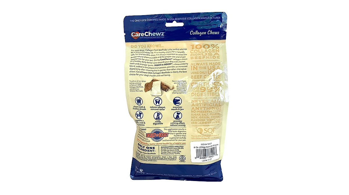 Pet Factory CareChewz Collagen Dog Chews - Natural Flavor