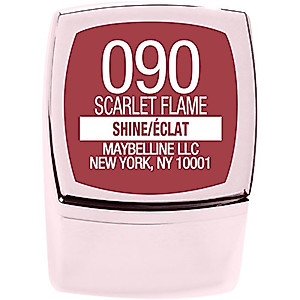 Maybelline New York Color Sensational Shine Compulsion Lipstick Makeup, Scarlet Flame, 0.1 Ounce