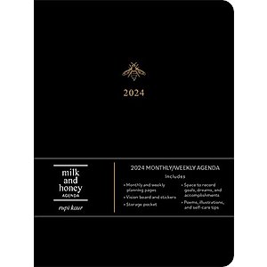 milk and honey 12-Month 2024 Monthly/Weekly Agenda Calendar