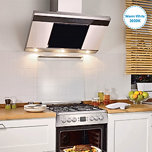 E17 LED Under Microwave Over Stove Light Bulb 125V Appliance 8206232A 40W Incandescent Equivalent, E17 Intermediate Base 3W Dimmable Light Bulb for Refrigerators, Range Hood, WarmWhite 3000K,2 Pack