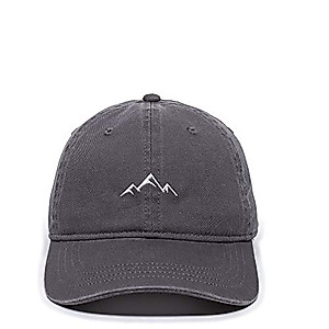 Outdoor Cap Mountain Embroidered Dad Hat â€“ Adjustable Soft Cotton Polo Style Unstructured Baseball Cap for Men & Women, Charcoal
