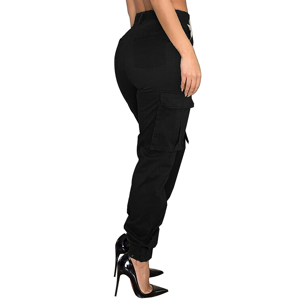 MsavigVice Athletic Pants for Women Casual Outdoor Cargo Jogger Pants with Pockets Yoga Pants for Women Black XXL