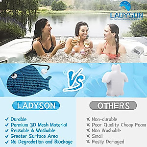 Hot Tub Scum Absorber, Reusable Scum Absorber for Spa Hot Tub, Hot Tub Cleaner for Inside Surface, Hot Tub Accessories for Adults and Kids, Pool Scum Absorber, Spa Defoamer for Hot Tub (2 Pack)