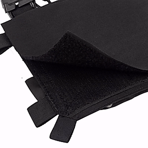 OneTigris SMG Magazine Pouch with Hook Backing Tactical Placard for MP5 MP7 Magazines with Elastic Retention Straps Black