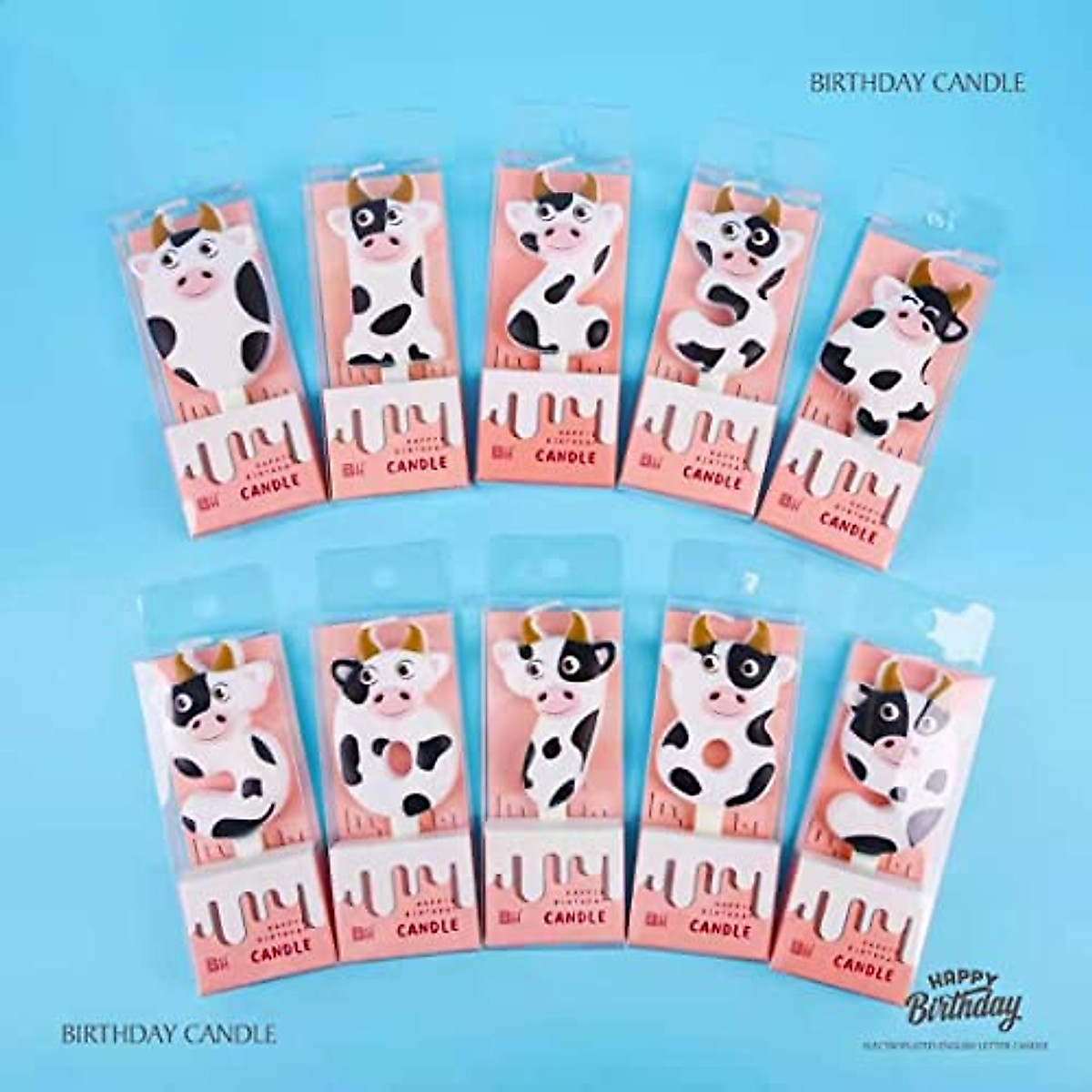 Number Birthday Candles Milk Cow Number Candles Party Supplies Number 6 Candle for Cake