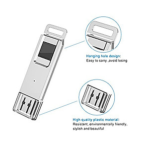KOOTION 32GB High Speed Recognition Fingerprint Encrypted Flash Drive USB3.0 Dual Storage Security,Silver