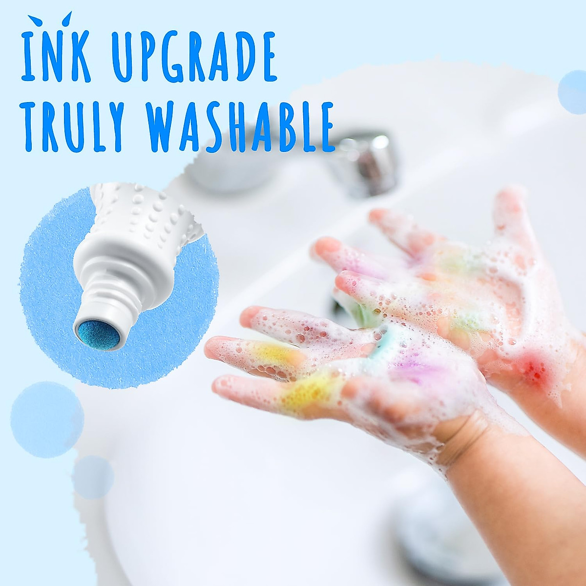 Ohuhu Washable Dot Markers for Toddler 12 Colors Bingo Daubers 40 ml (1.41 oz) with 30 Pages Kids Activity Book for Kids Children (3 Ages +) Preschool Non-Toxic Water-Based Dot Art Markers