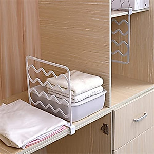 TJLSS Plastic Drawer Divider Wardrobe Storage Shelves Partition Board Space-Saving Division Tools (Color : D)